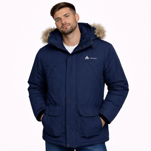 Technicals Stormshield Parka Jacket Mens 2XL Navy Hooded Waterproof ...