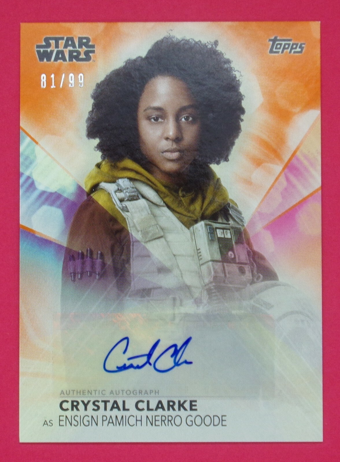 2020 Women of Star Wars Crystal Clarke as Ensign Goode 81/99 Orange ...