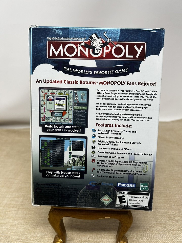 Monopoly 2008 PC DVD-ROM Video Game - NEW Factory Sealed - 705381142508 ...