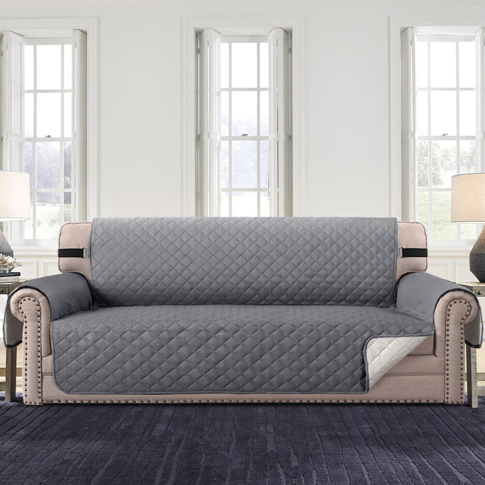 Sofa Covers Quilted Throw Washable Anti Slip Cover Couch Furniture ...