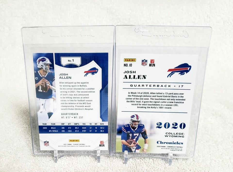 2021 Panini Playoff Football Josh Allen Cards 2 Card Lot 🔥 Buffalo ...