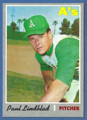 VINTAGE 1970 TOPPS BASEBALL CARD #408 PAUL LINDBLAD ATHLETICS NM-MT | eBay