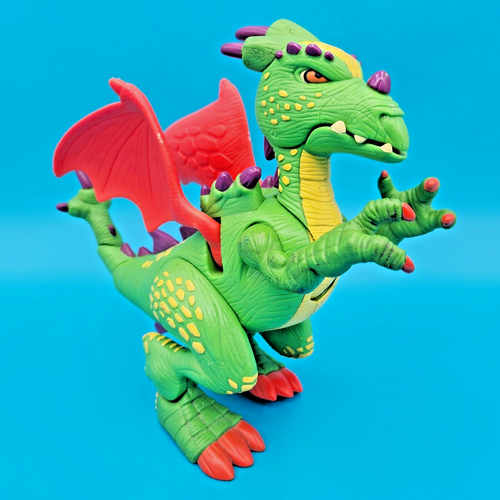 Imaginext Deluxe Green Dragon Lights & Sounds 2005 Mattel K5878 Orange ...