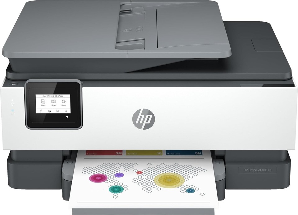 HP OfficeJet 8014e Multifunktionsdrucker Farbdruck Kopieren Scannen HP ...