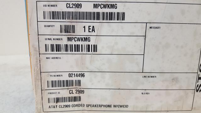 AT&T CL2909 Corded Speakerphone with Caller ID/CallWaiting ATT | eBay