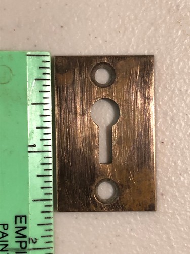 VINTAGE OLD ANTIQUE RECTANGULAR SOLID BRASS ESCUTCHEON KEYHOLE KEY HOLE COVER | eBay