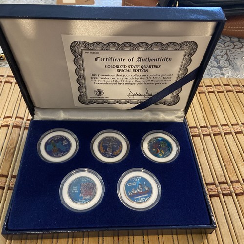 2000 Morgan Mint 5 US Statehood Colorized Statehood quarters | eBay