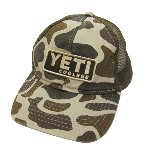 YETI COOLERS Men's Brown Camo Camouflage Baseball Cap Trucker Hat Adult ...