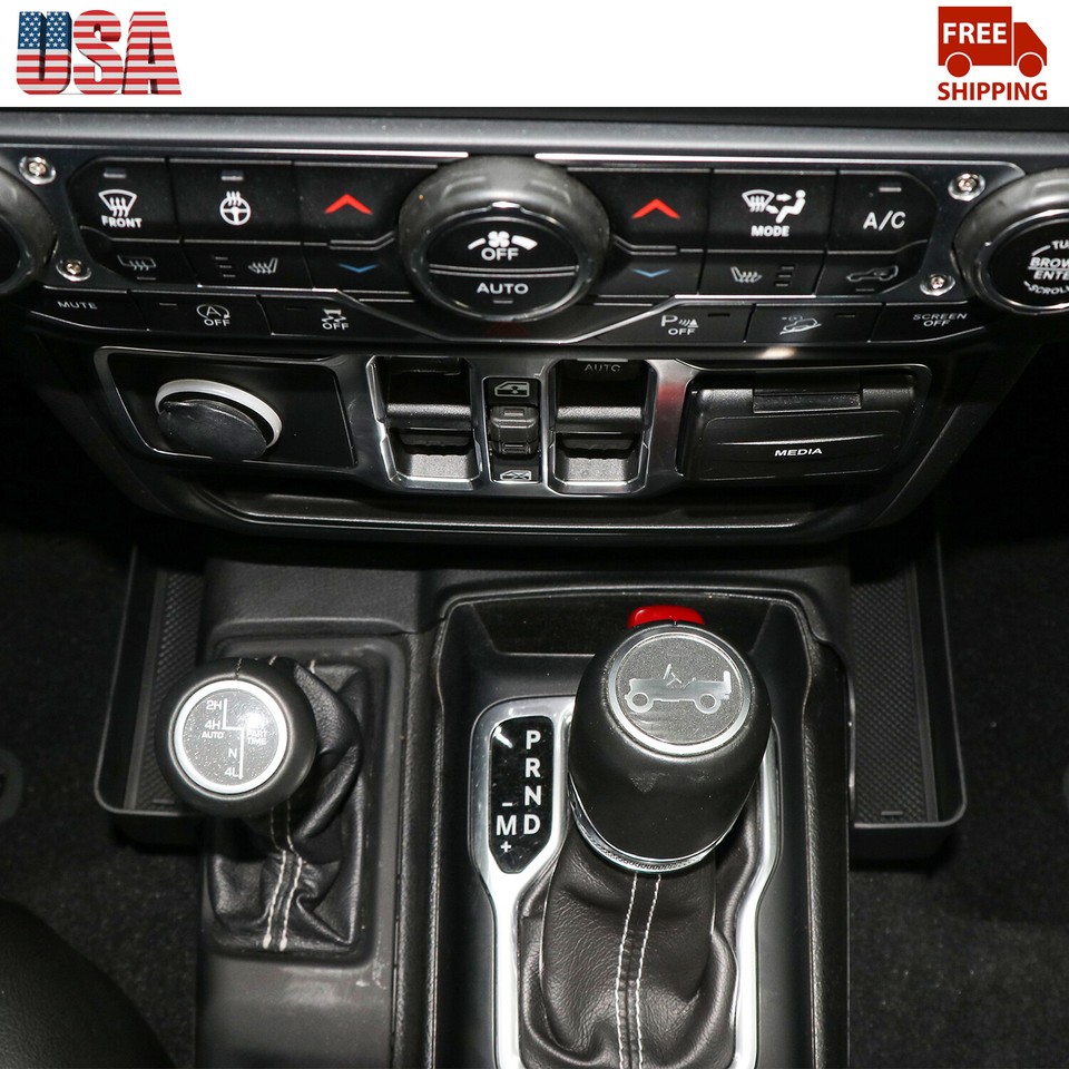 For 2018+ Jeep Wrangler JL 2/4Door Gear Shifter Storage Box Interior ...