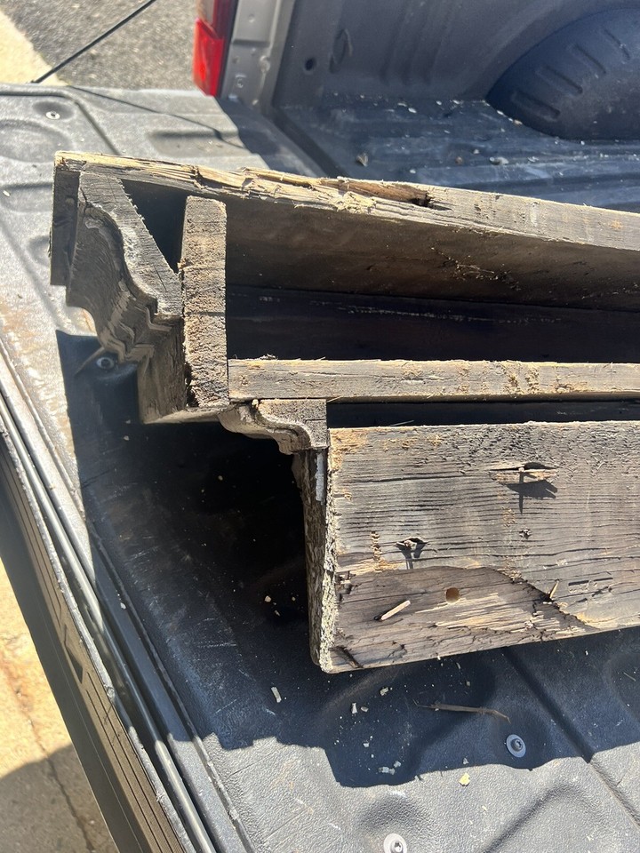 c1870 victorian window header pediment Italianate beefy 57” L x 11”d x ...