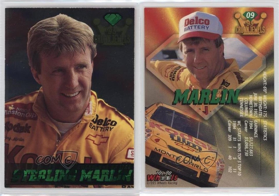 1995 Wheels Crown Jewels Emerald Missing Serial Number Sterling Marlin ...