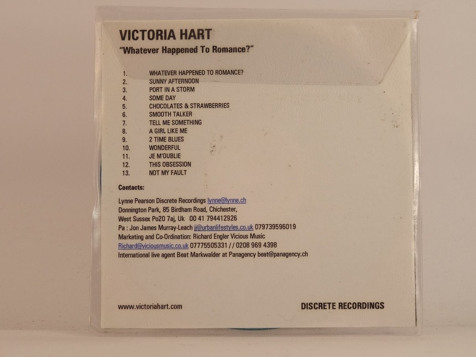 VICTORIA HART WHATEVER HAPPENDED TO ROMANCE (45) 13 Track Promo CD ...
