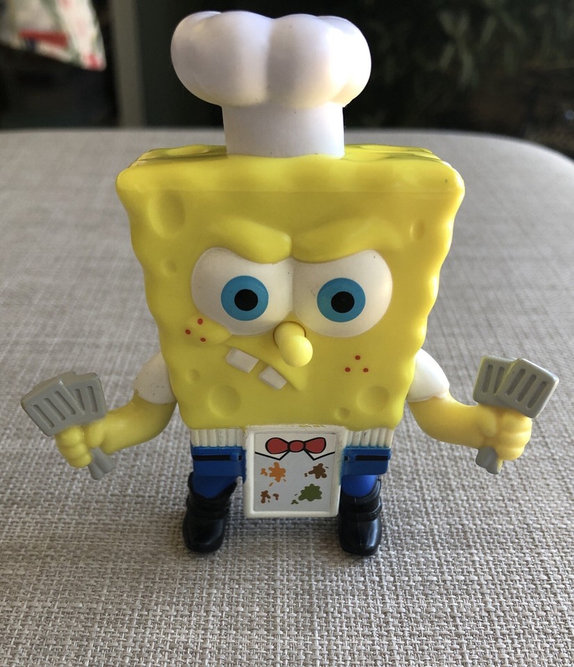 Burger King 2008 SpongeBob Pest Of The West Fry Cook And Plankton Ball ...