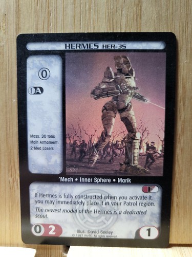 BATTLETECH TCG🏆1996 "Hermes HER-35" Trading Card🏆 | eBay Australia