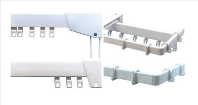 Integra® Premier Plastic Curtain Track, White PVC, Track Corded or ...