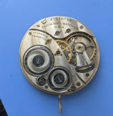 VINTAGE 12 SIZE ELGIN GR.479 POCKET WATCH MOVEMENT FOR PARTS | eBay