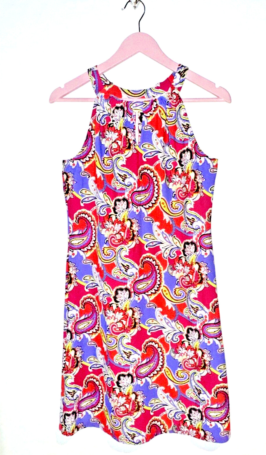 ️JUDE CONNALLY Lisa Keyhole Dress Red White & Purple… - Gem