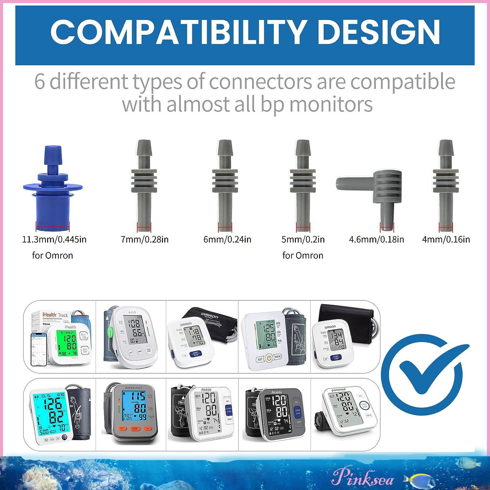 6 Different Types Replacement Blood Pressure Cuff Connectors Adapter | eBay