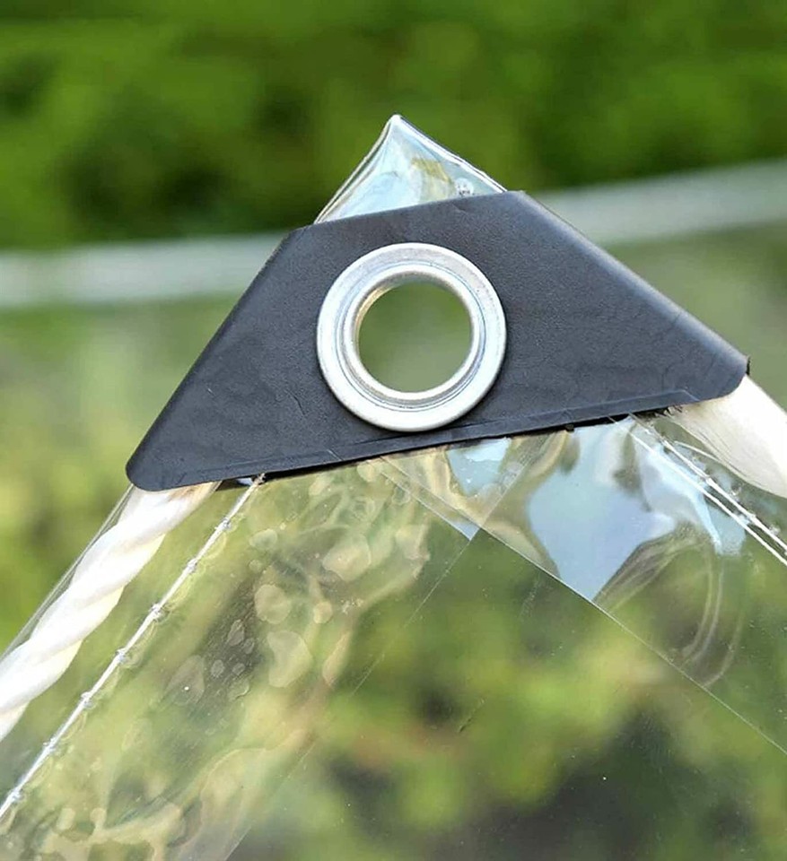 Waterproof Clear Tarp With Grommets Heavy Duty PVC Patio Vinyl ...