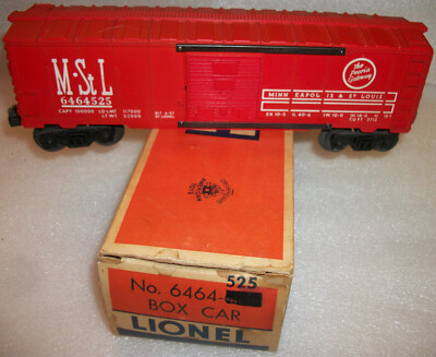 LIONEL POSTWAR 6464-525 GREENBERG TYPE 3 M & STL BOX CAR EXC IN HTF ...
