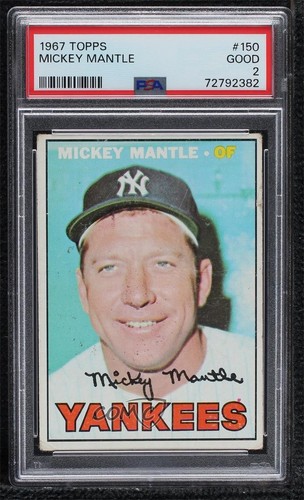 1967 Topps Mickey Mantle #150 PSA 2 HOF | eBay
