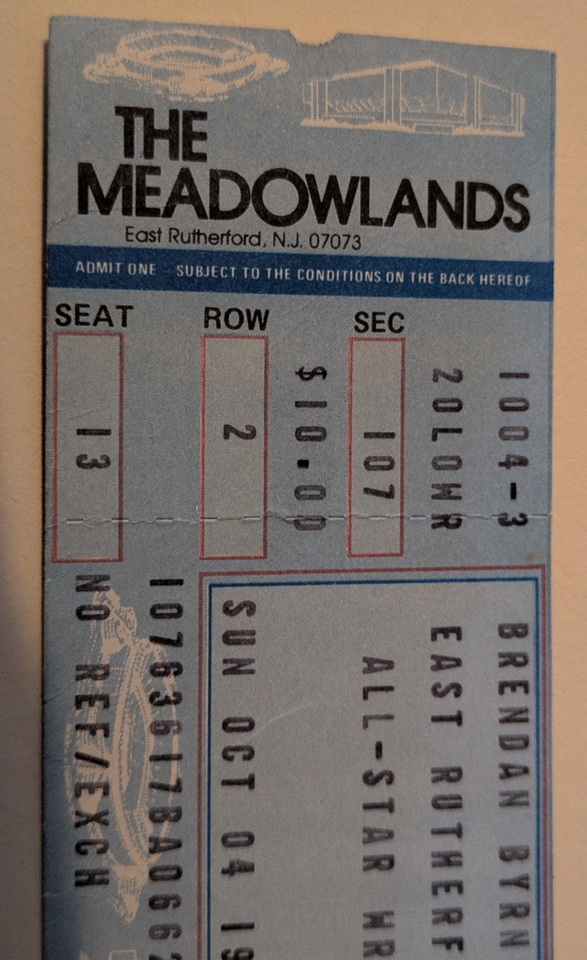 Oct 4th 1981 WWF Ticket * BRUNO Farewell Match * 1st Meadowlands ...