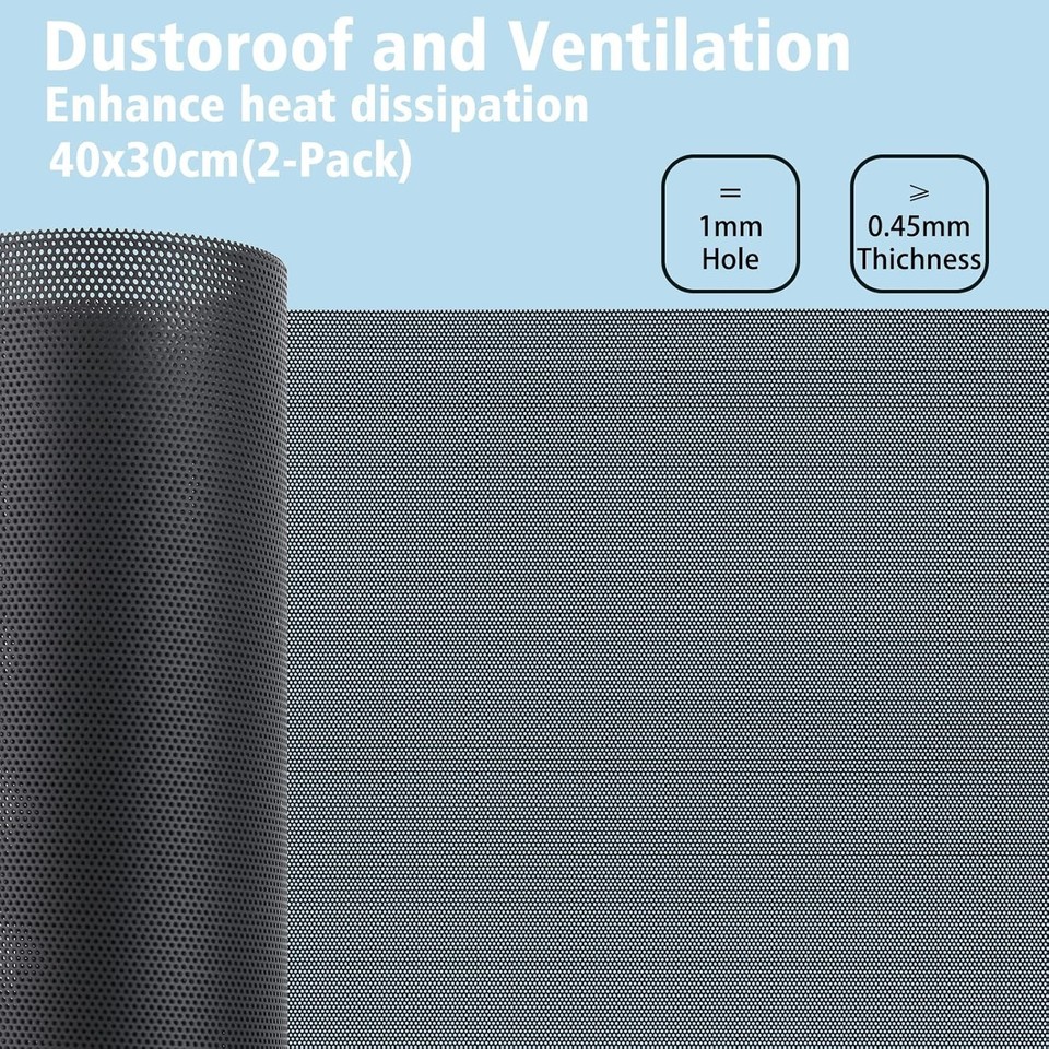 400x300mm DIY PC Case Dust Mesh Filter, 2Pack PVC Dustproof Filter ...