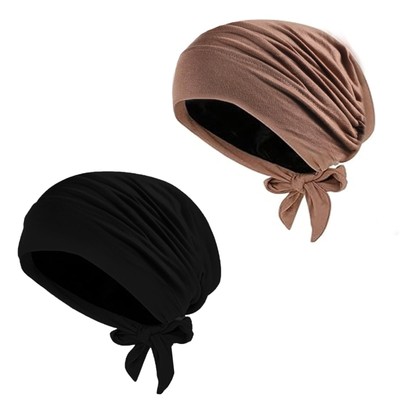 2 Pieces Women Muslim Under Scarf Hats Hijab Cap Inner Under Scarf Hat ...
