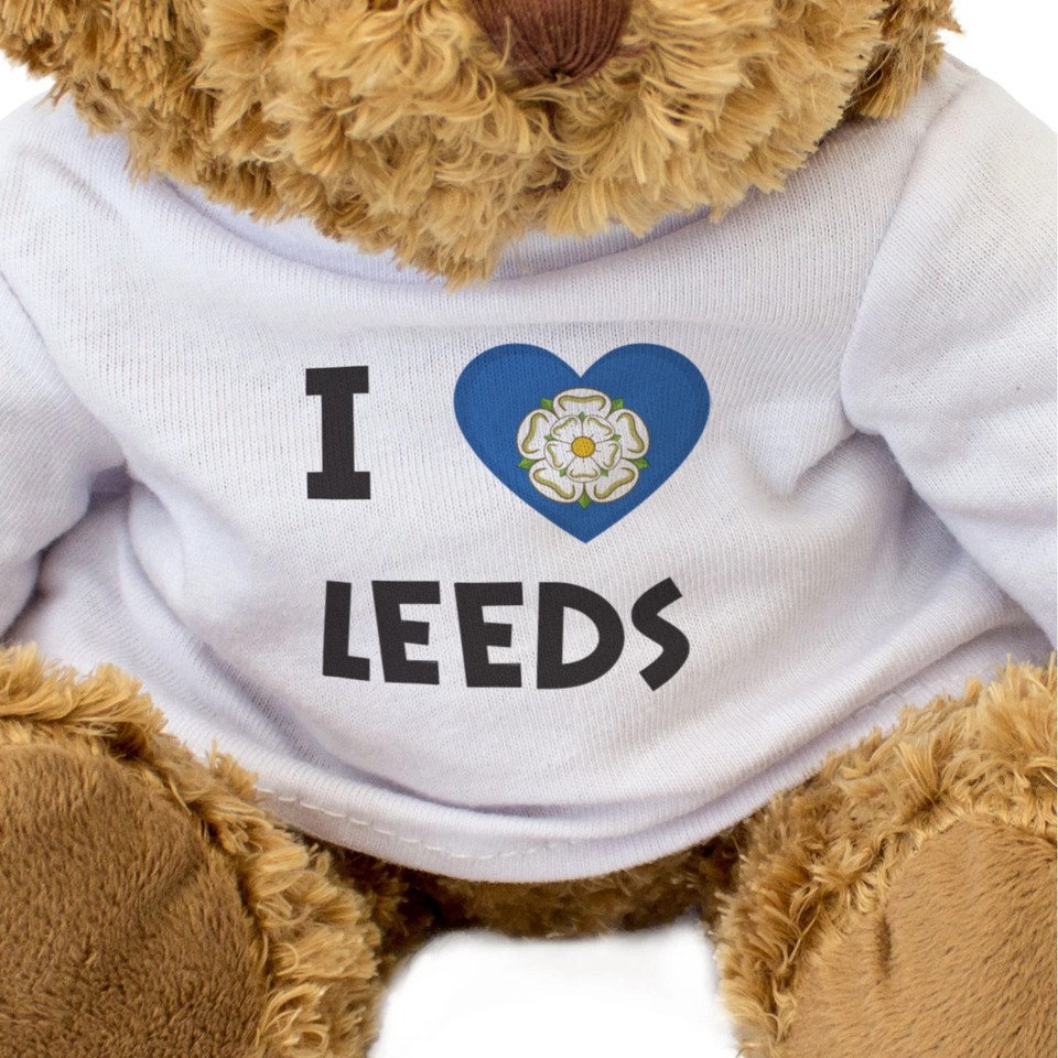 I LOVE LEEDS (YORKSHIRE FLAG) - Teddy Bear - Cute - England Gift ...