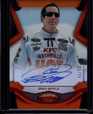 2016 Panini Certified Signatures Mirror Orange #9 Greg Biffle Auto 25/ ...