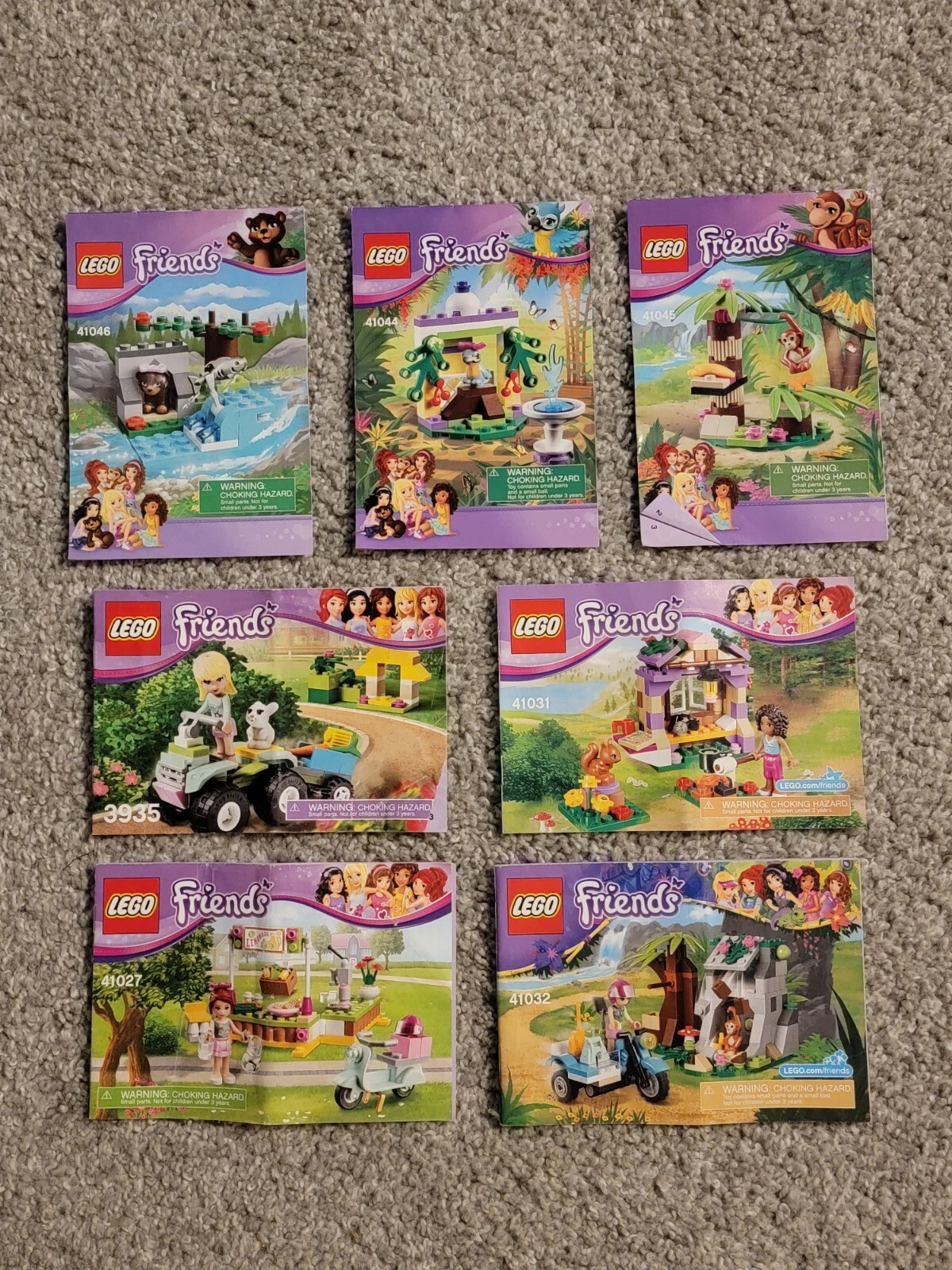 Lot 7 Lego Friends Instruction Manual 41027 41031 41032 3935 41046 ...