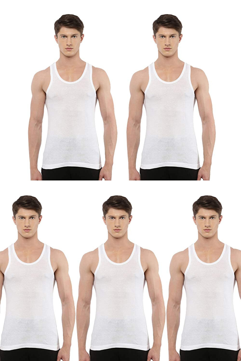 5No. Dixcy Scott JOSH Men's Cotton Vest 100% Pure Cotton Inner Wear ...