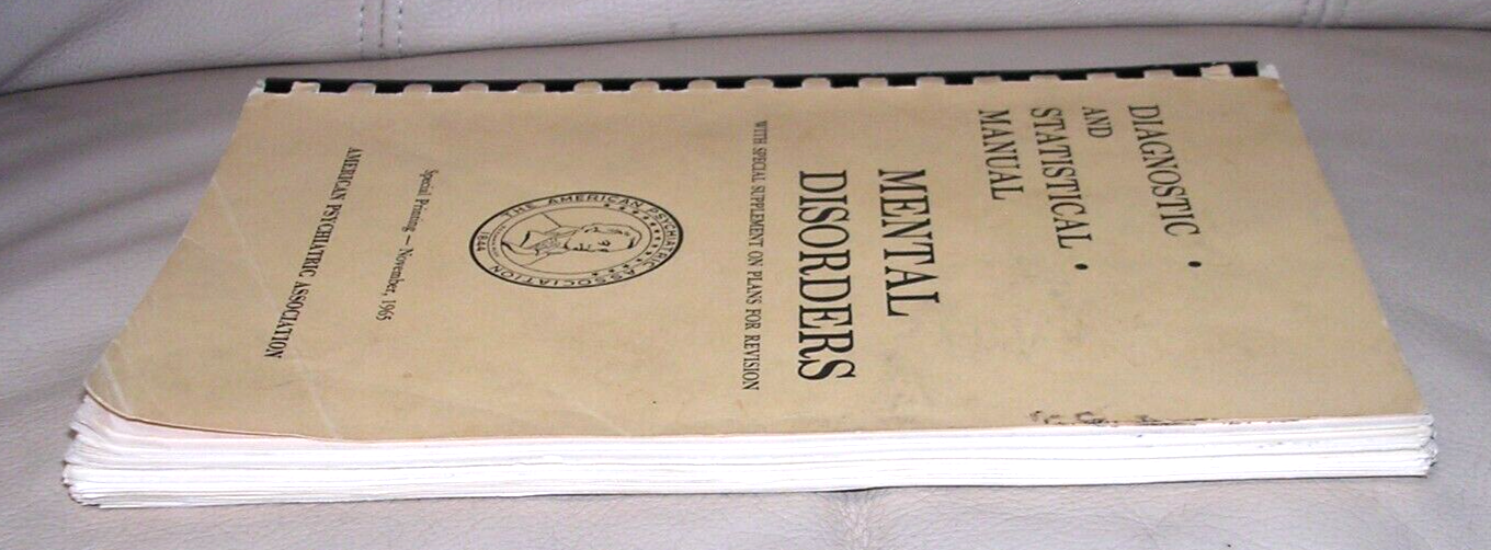 RARE First DSM ! Diagnostic & Statistical Manual Mental Disorders 1952 ...
