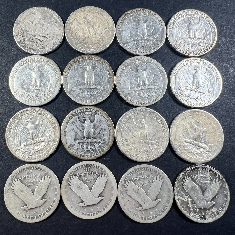 $10 Face Value 90% SILVER Mixed U.S. Coinage, Cull Condition, See ...