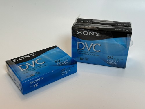 Sony Premium DVC Digital Video MiniDV Cassette Tape 3 Sealed 60 Minute ...