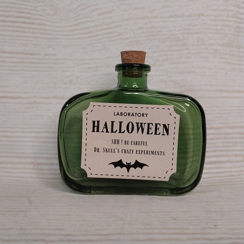 New* Green Apothecary Jar Bottle Halloween Potion Poison Witches Dr ...