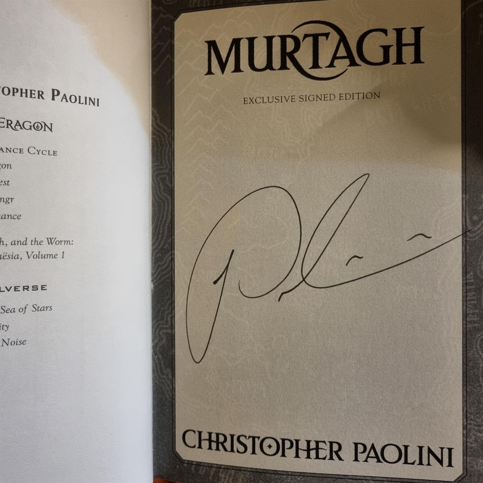 Signed Book - Murtagh: The World of Eragon by Christopher Paolini 1st ...