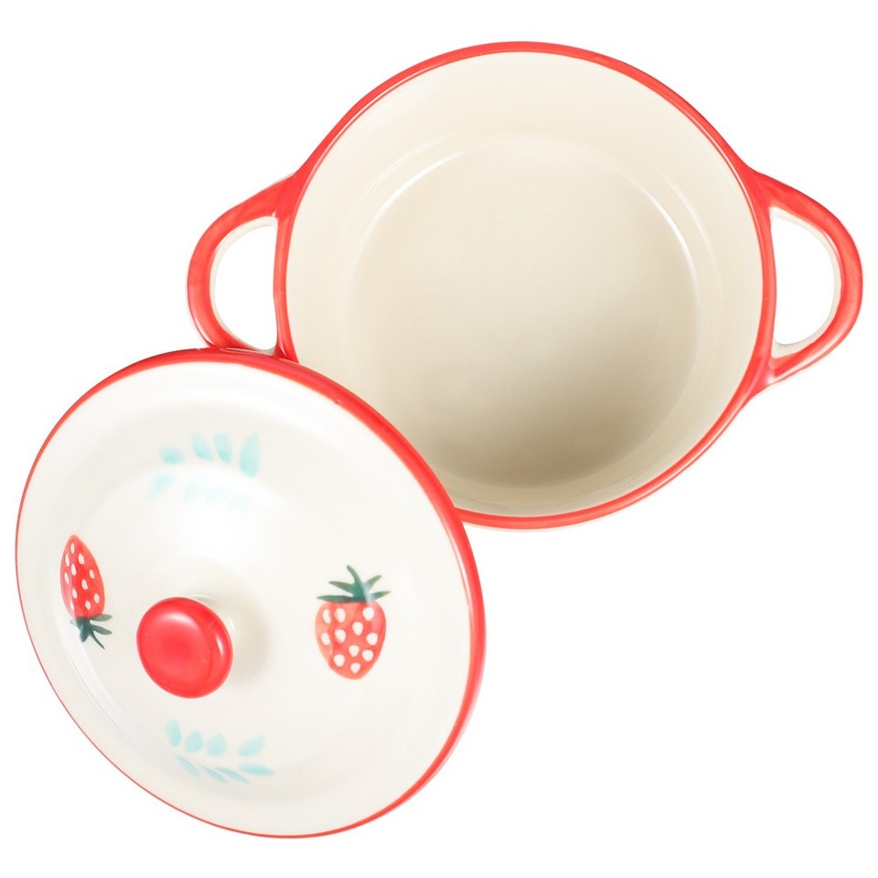 1pc Ceramic Baking Bowl Round Shape Complementary Food Bowl Dessert ...