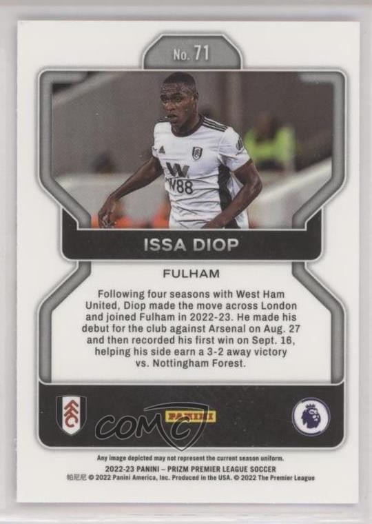 2022-23 Panini Prizm Premier League Issa Diop #71 | eBay