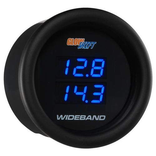 Glow Shift Black 7 Dual Digital Wideband Air/Fuel Ratio Gauge GS-C702W ...