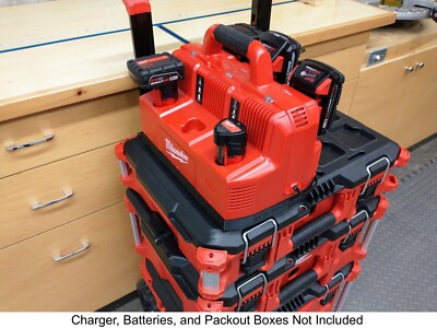 *Charger Not Included* Packout Mount for Milwaukee 6-Battery Charger 48 ...