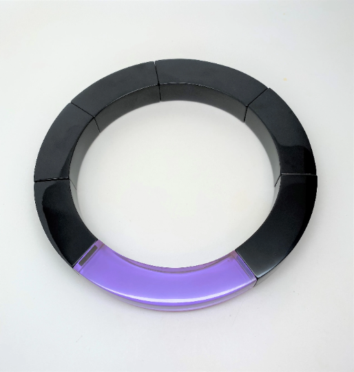 Gerda Lynggaard-Monies Black & Purple Chunky Ring Necklace | eBay