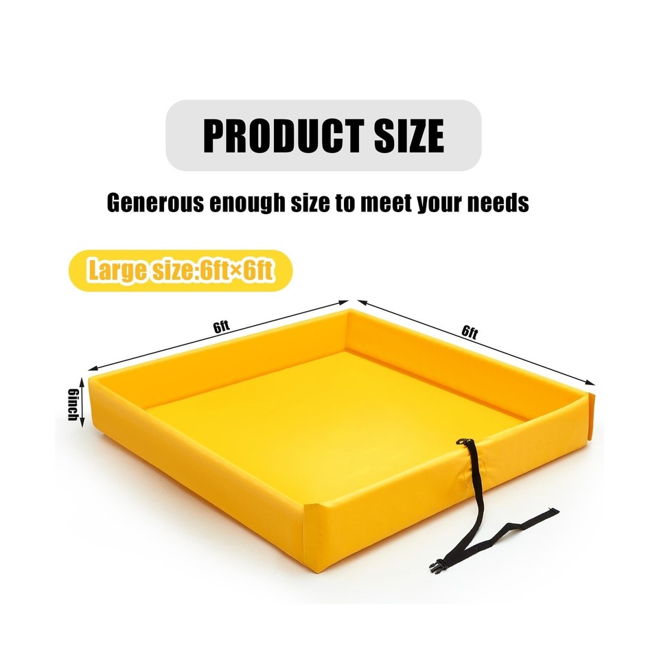Wettarn Folding Duck Pond Portable Spill Containment Mini Berm PVC Mini ...