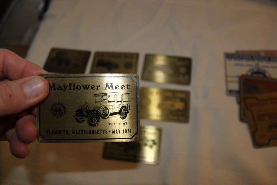 Fall Foliage Auto Car Meet Club Brass Plate Plaque 8 plates pieces | eBay