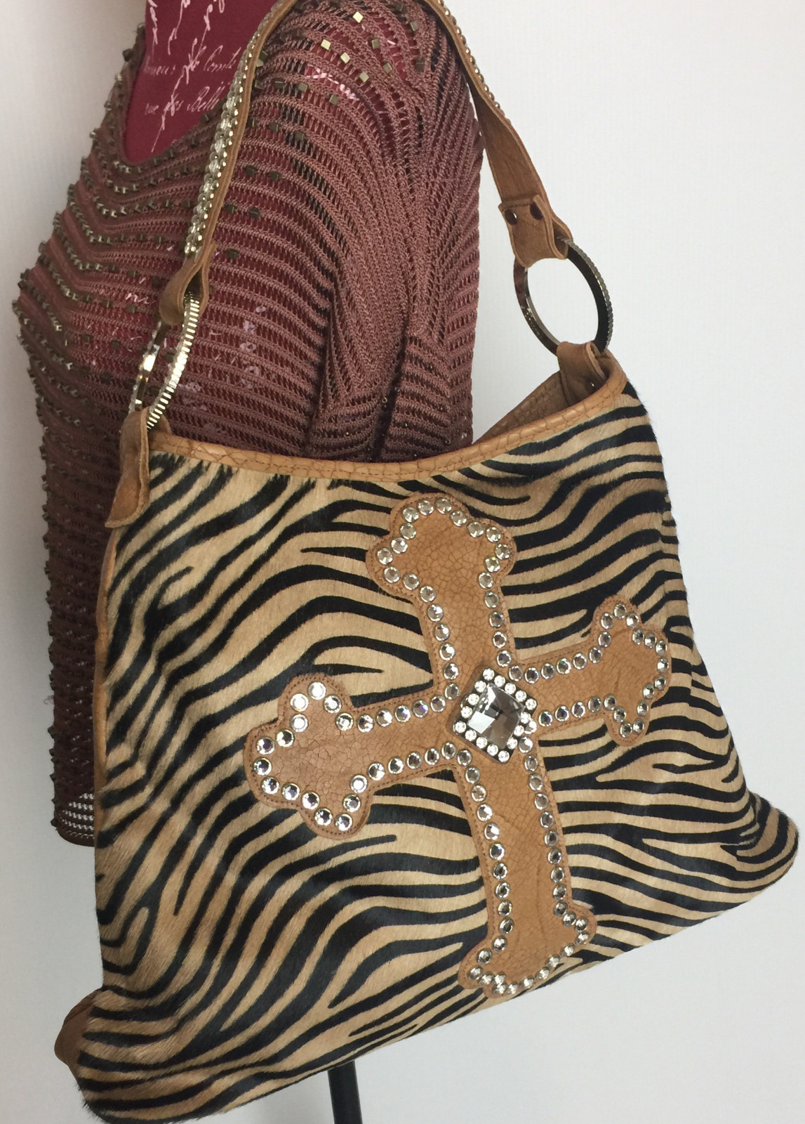 RAVIANI HAND BAGS LEATHER COWHIDE CRYSTAL ( New ) | eBay