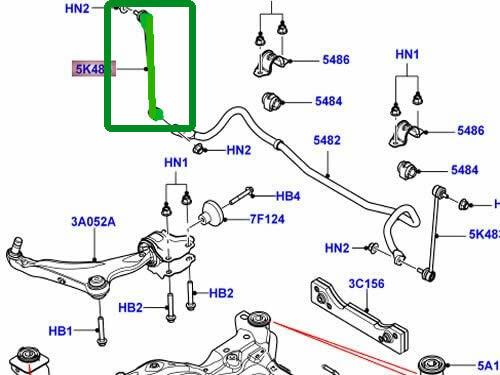 LAND ROVER FRONT SWAY BAR LINK RR EVOQUE DISCOVERY SPORT 15 LEMFORDER ...