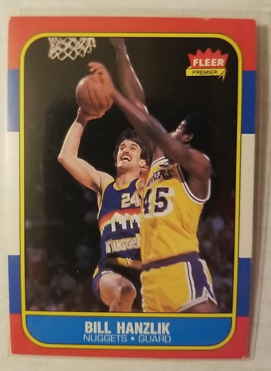 1986-87 Fleer Basketball Card - #43 Bill Hanzlik - Denver Nuggets - Ex ...