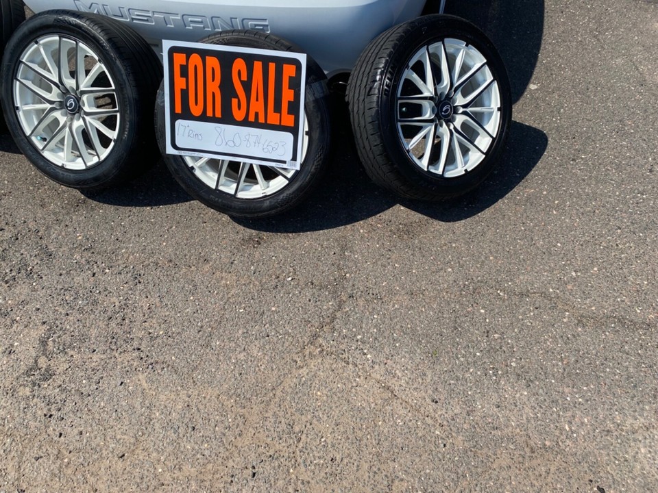 17 inch White and Black Rims and Tires | 235/45R17 | 5x114.3 | 7.5 inch ...