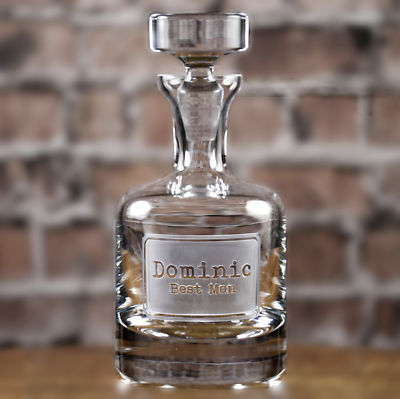 Best Man Gift Engraved Decanter for Whiskey, Scotch, Bourbon, Rye, Gin ...