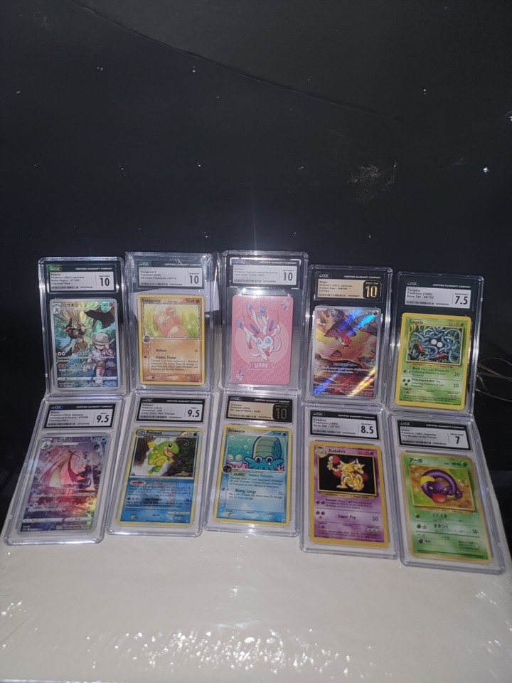 CGC Graded Pokemon Cards Lot of 10 Pokemon Slabs Graded Cards | eBay